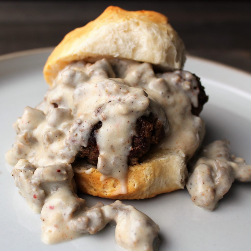 Meatball Biscuits and Gravy-Lightened Up! - Ways to my Heart
