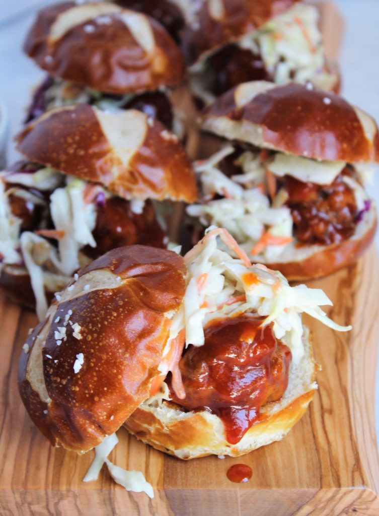 Bourbon BBQ Meatball Sliders - Ways to my Heart