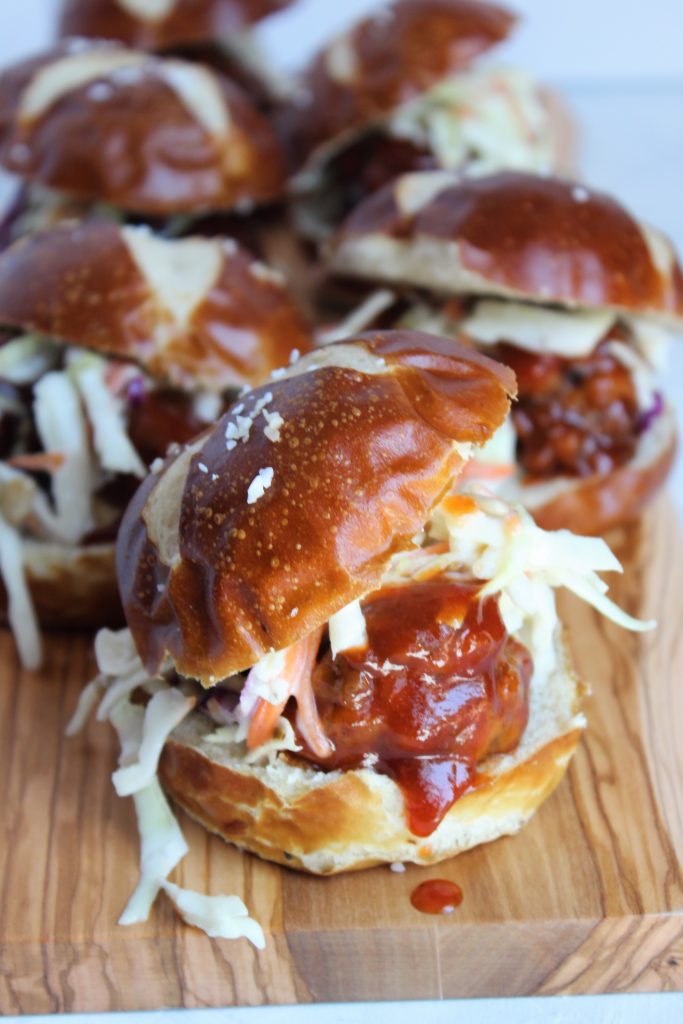 Bourbon BBQ Meatball Sliders - Ways to my Heart